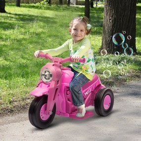 Dětská elektrická motorka AIYAPLAY, 3 kola, 6V, 3 km/h, elektrické bublinkové auto pro děti se světelnými a zvukovými efekty, věk 2-5 let, max. zátěž…