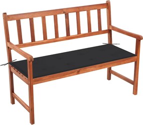 Zahradní lavice s poduškou 120 cm masivní akáciové dřevo 3063768