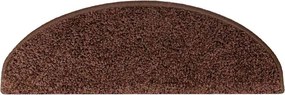Schodové rohože 10 ks 65 x 21 x 4 cm hnědé, půlkulaté, velké 149805