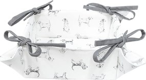 Textilní košíček na pečivo Dog Friends - 35*35*8 cm