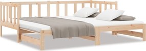 vidaXL Výsuvná postel 2x (80 x 200) cm masivní borovice [814708] Barva: Přírodní