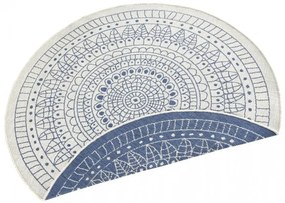NORTHRUGS - Hanse Home koberce Kusový koberec Twin-Wendeteppiche 103104 creme blau kruh – na ven i na doma - 240x240 (průměr) kruh cm