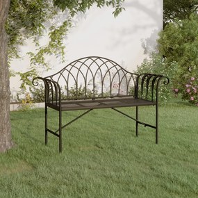 2místná zahradní lavice 128 cm černá ocel,  318828