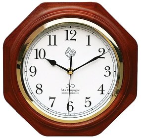 Dřevěné rádiem řízené nástěnné hodiny JVD NR7172.3 ve francouzském stylu