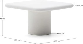 Betonový zahradní jídelní stůl 135x135 cm Addaia – Kave Home