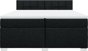 Box spring postel s matrací černá 200x200 cm textil 3288297