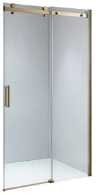 BPS-koupelny Posuvné sprchové dveře HYD-PD03C 110 zlaté/transparent pro instalaci do niky
