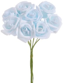 pěnové růže (8 ks) - bledě modrá
