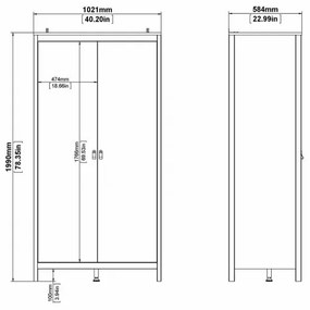FALCO Skříň Cadiz 72 bílá