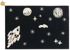 Lorena Canals bavlněný koberec černý, vesmír - Galaxy