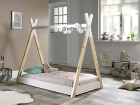XXXLutz DĚTSKÁ POSTEL SE STŘÍŠKOU, 70/140 cm bílá, barvy borovice MID.YOU - Dětské postele - 001315002801