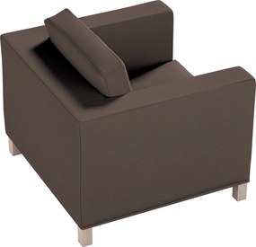 Potah na křesko IKEA Karlanda, krátký barva hnědá látka pletený vzor