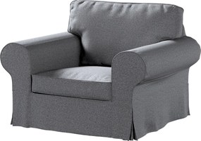 Potah na křeslo IKEA Ektorp barva šedá látka pletený vzor