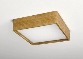 Světlo z dubu, 15W, výroba v ČR, stropní svítidlo BLOKK S 15W, vyrobené ručně z dubového dřeva Neutrální bílá 4000 K