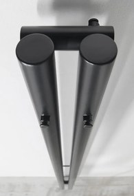 Sapho Pilon otopné těleso 122 x 1800 mm se dvěma háčky pro ručník černá mat IZ124T
