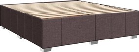Box spring postel s matrací tmavě hnědá 180x200 cm textil 3285494