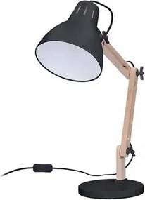 Solight WO57-B stolní lampa Falun černá / E27