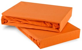Prostěradlo oranžové jersey EMI: Prostěradlo 200x200