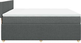 Box spring postel s matrací tmavě šedá 180x200 cm textil 3287529