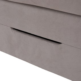 Boxspringová pocketová postel, 200x200, šedohnědá Taupe, APRIL