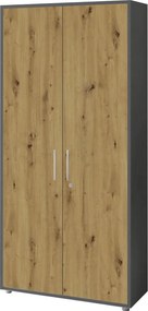 XXXLutz SKŘÍŇ NA ŠANONY, antracitová, dub artisan, 84,4/185,6/33 cm MID.YOU - Online Only kancelářský nábytek - 001067016805