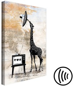 Obraz Televizní žirafa (1-dílný) svislý - fantaskní veselé zvíře