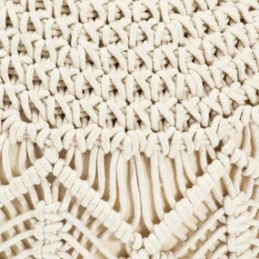 Ručně vyrobený sedací puf macrame 45 x 30 cm bavlna 248089