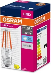 OSRAM VALUECLA100 / LED žárovka / Filament / E27 / 10W / 4000K / 230V
