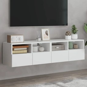 Nástěnné TV skříňky 2 ks bílé 60 x 30 x 30 cm kompozitní dřevo