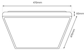 Stropní LED svítidlo Fabio, 1x LED 35w, 4000k, w