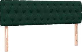 Box spring postel s matrací tmavě zelená 160x220 cm samet 3318414