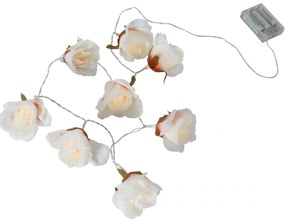 STAR TRADING Dekorativní světelný LED řetěz Flower Rosa, bílá barva