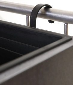 Balkonový truhlík BENNO, vláknocement, šířka 82 cm, šedý