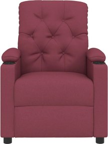 Polohovací křeslo vínové textil 339105