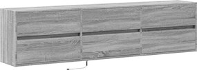 Nástěnná TV skříňka s LED šedá sonoma 180 x 31 x 45 cm 3307938