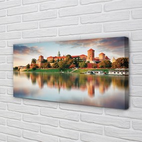 Obrazy na plátně Krakow hrad řeka 120x60 cm