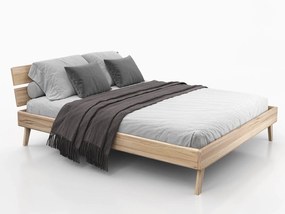 Dřevěná buková postel 140x200 Beskyd 02 Přírodní Buk