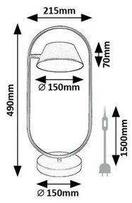 Rabalux 74190 stolní LED lampa Odiss, černá