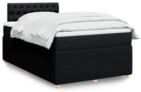 Box spring postel s matrací černá 120x190 cm textil 3287404