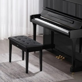 Duet Piano Keyboard Úložný prostor na lavici Polstrované sedátko Dřevěná toaletní