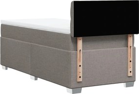 Box spring postel s matrací taupe 90x190 cm textil 3285754