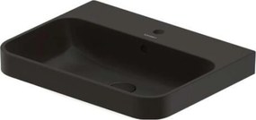 Duravit Happy D.2 - Umyvadlo na desku, 60x46 cm, s přepadem, otvor pro baterii, s výpustí, antracit 2360601300
