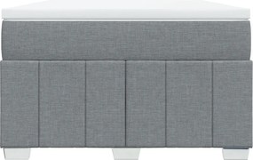 Box spring postel s matrací světle šedá 120x190 cm textil 3285456