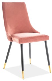 Jídelní židle Polly (růžová + šedá + zlatá). 1050725