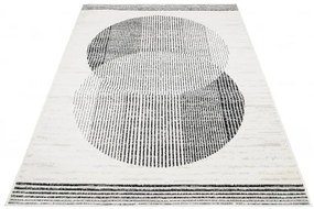 Moderní kusový koberec GRACE 5352A Geometrický krémový černý Rozměr: 120x170 cm