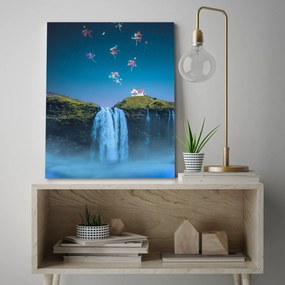 Gario Obraz na plátně Vodopád Balóny Home Krajina - Bryantama Art Rozměry: 40 x 60 cm