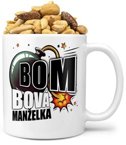 Hrnek Bombová manželka (Náplň hrníčku: Směs slaných oříšků)