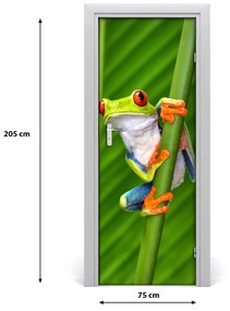 Samolepící fototapeta na dveře Rosnička zelená 75x205 cm