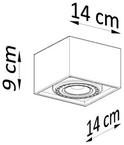 Sollux SL.0883 - Stropní svítidlo QUATRO 1xGU10/40W/230V beton