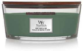 WoodWick Svíčka loď Mint Leaves & Oak, 453 g